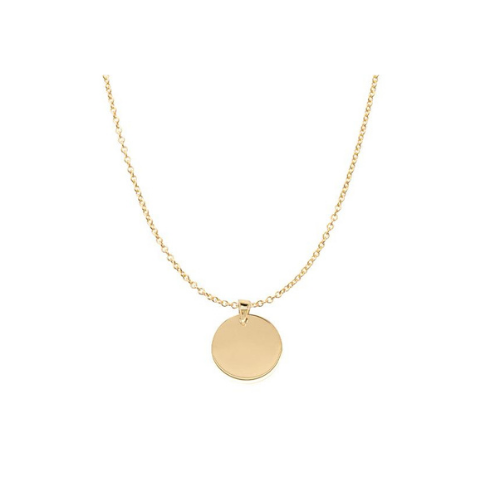 9ct Yellow Gold Round Disc Pendant - 3 Colours – Blizzards Fine Jewellers
