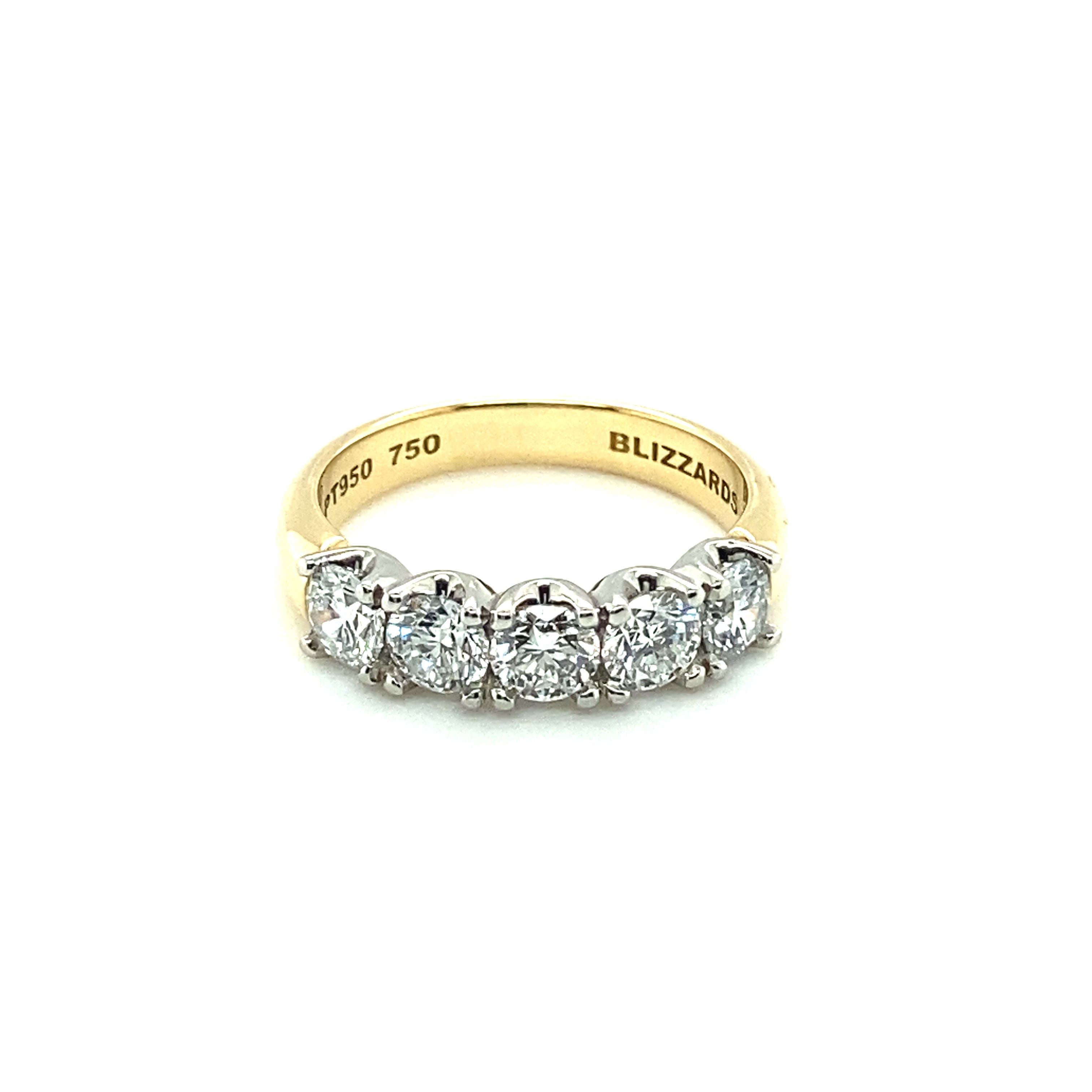 U Shape 5 Stone Diamond Ring – Blizzards Fine Jewellers
